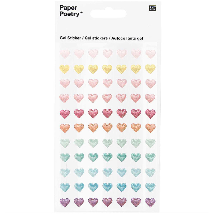 Rico Design - gel stickers hartjes :: Vivelafleur